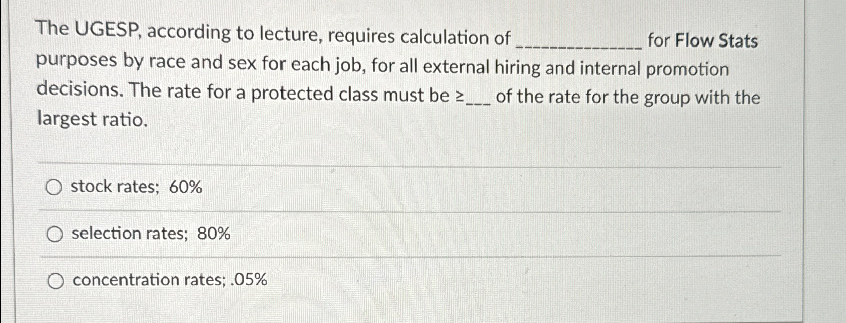Solved The UGESP, according to lecture, requires calculation | Chegg.com