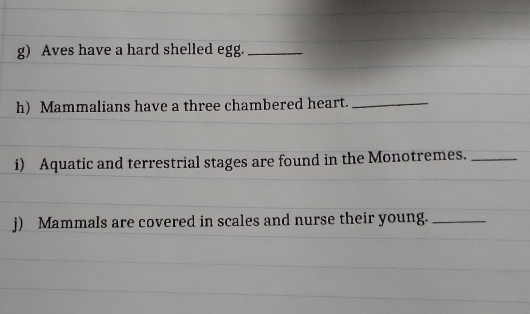 Solved Part II: True or False: Correct all false statements | Chegg.com