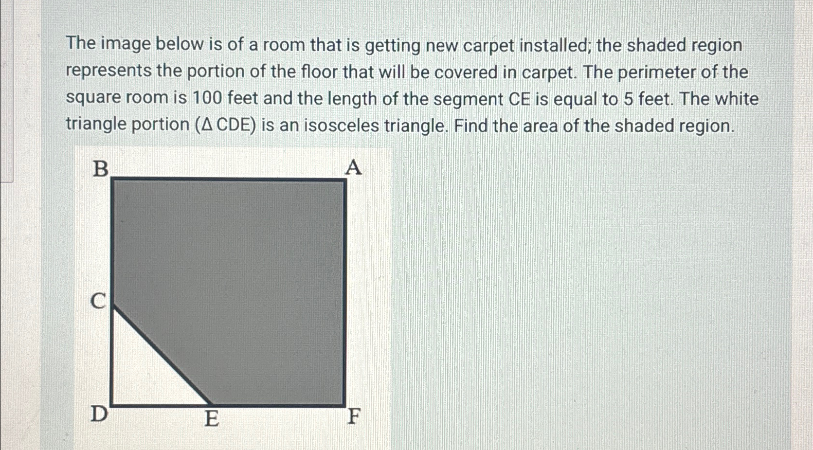 Solved The image below is of a room that is getting new | Chegg.com
