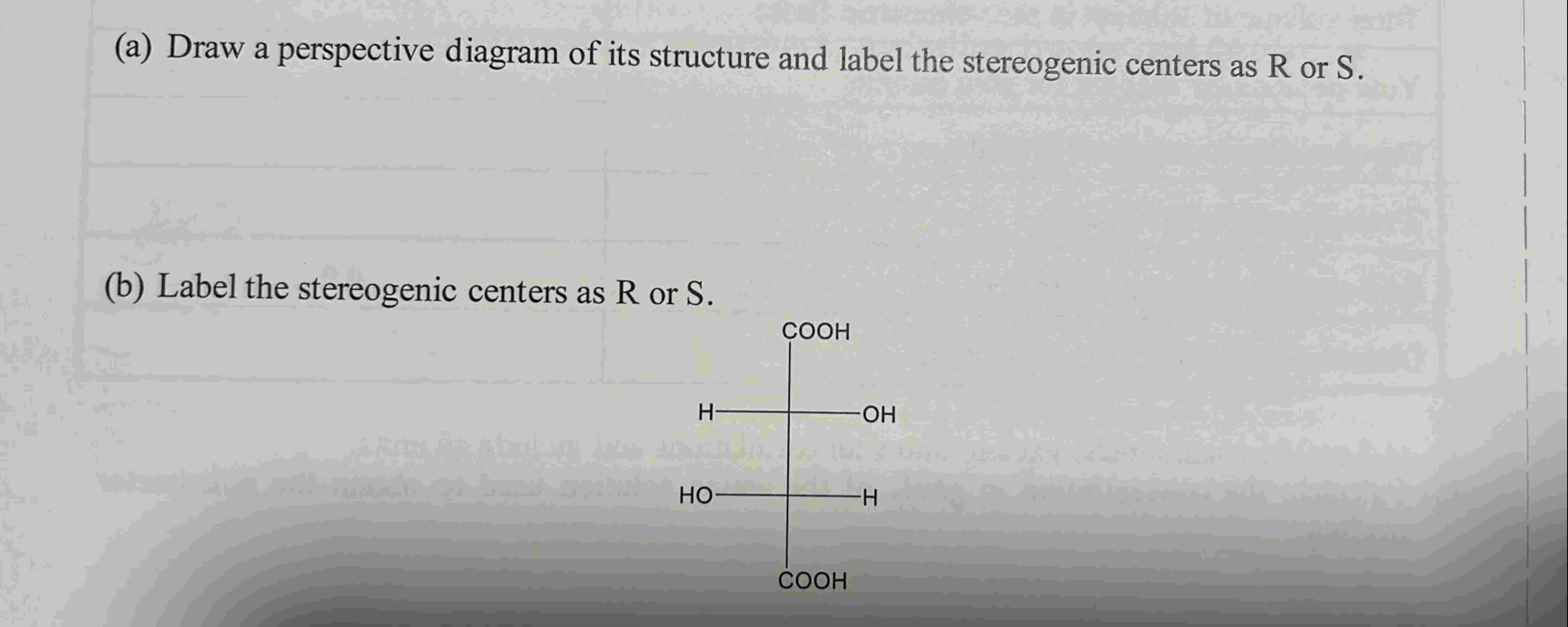 (a) ﻿Draw a perspective diagram of its structure and | Chegg.com