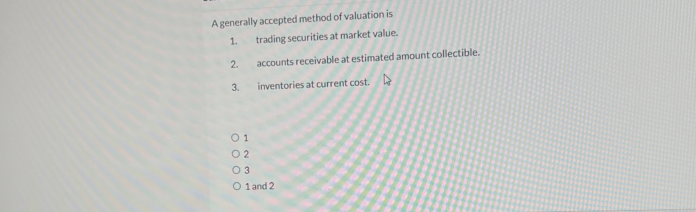 Solved A generally accepted method of valuation istrading | Chegg.com