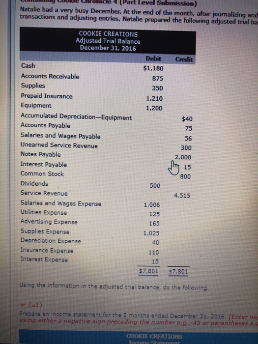 Solved C ung CUORI Chronicle 4 (Part Level Submission) | Chegg.com