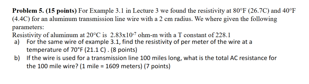 Solved Problem 5. ( 15 ﻿points) ﻿For Example 3.1 ﻿in Lecture | Chegg.com