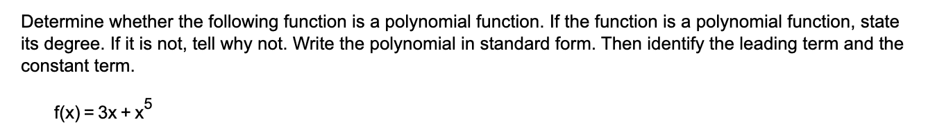 Solved Determine whether the following function is a | Chegg.com