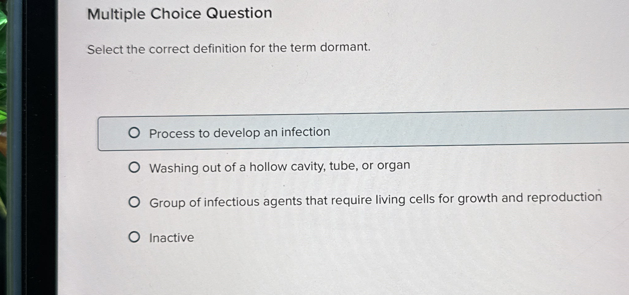 Solved Multiple Choice QuestionSelect the correct definition | Chegg.com