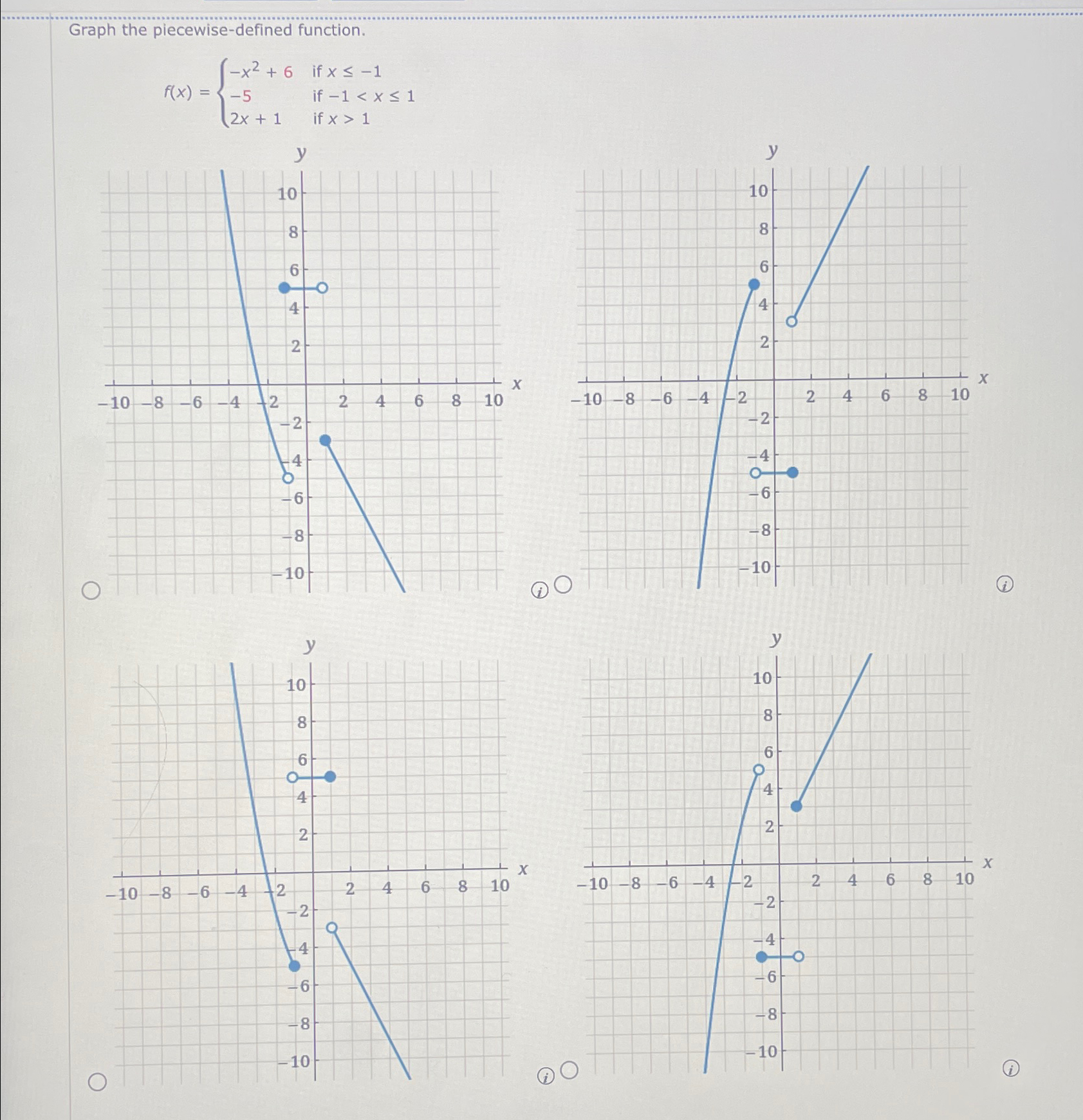Solved Graph the piecewise-defined | Chegg.com