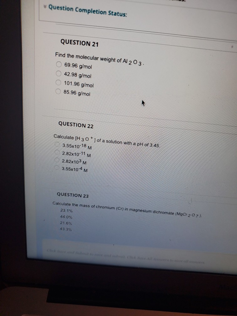 Solved Question Completion Status: QUESTION 21 Find the | Chegg.com