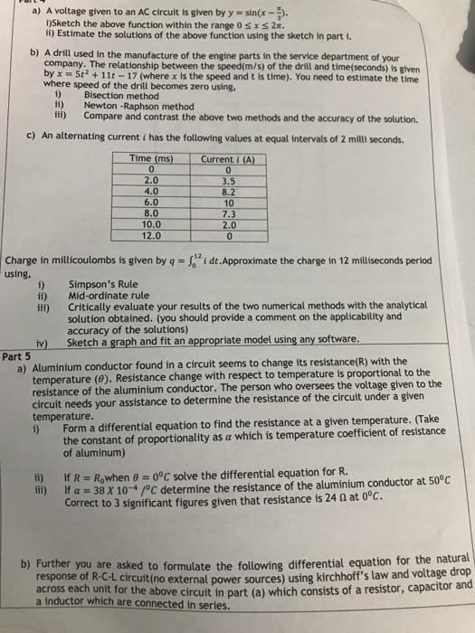 Solved Part 3: You are required to perform a loop current | Chegg.com