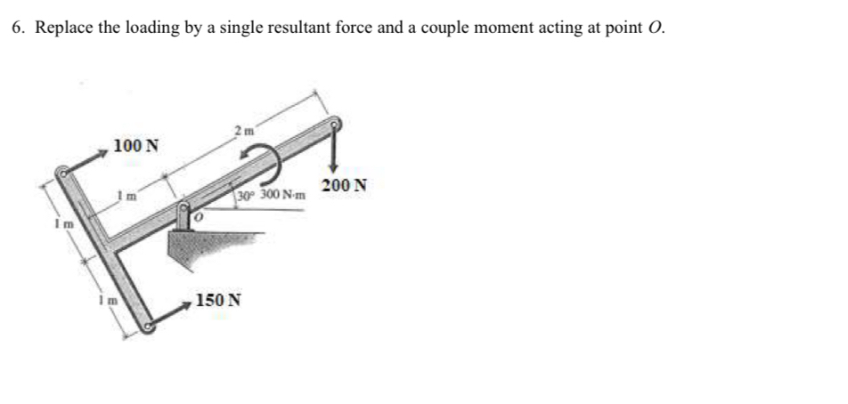 Solved Replace the loading by a single resultant force and a | Chegg.com