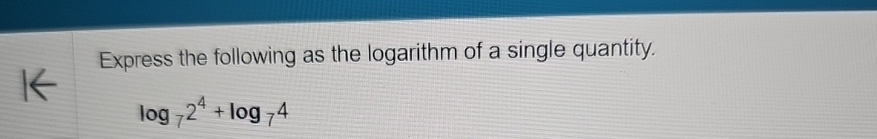 Solved Express the following as the logarithm of a single | Chegg.com