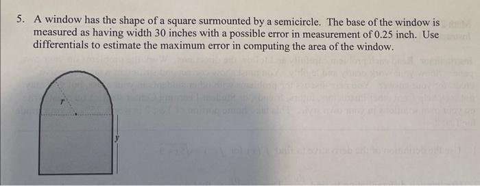 Solved A window has the shape of a square surmounted by a | Chegg.com