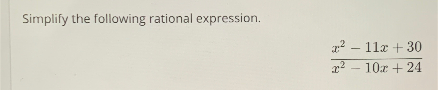 Solved Simplify the following rational | Chegg.com