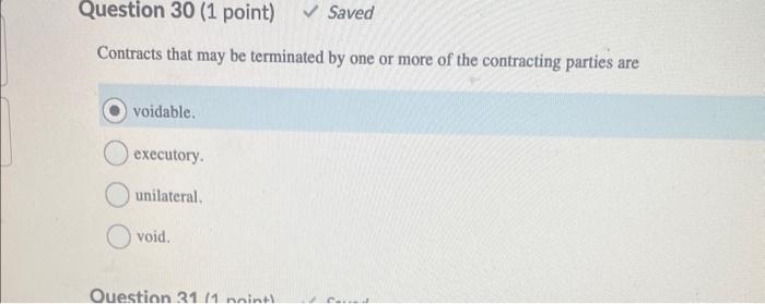 Solved Contracts that may be terminated by one or more of | Chegg.com