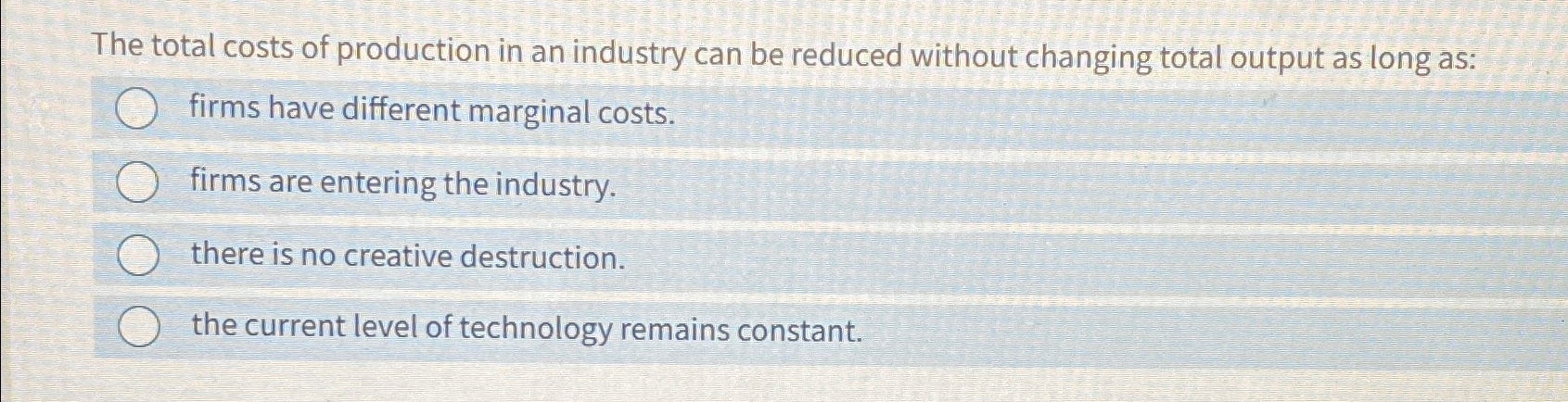 Solved The total costs of production in an industry can be | Chegg.com