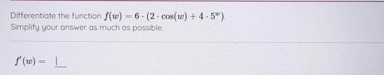 Solved Differentiate the function | Chegg.com