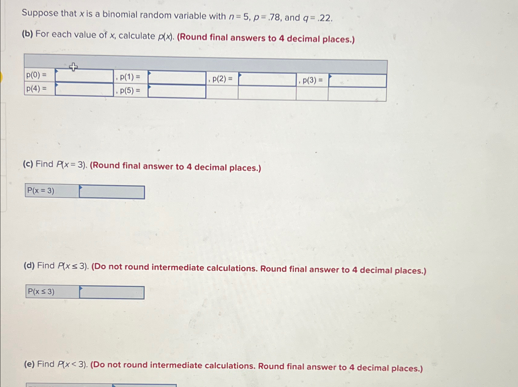 Solved Suppose that x ﻿is a binomial random variable with | Chegg.com