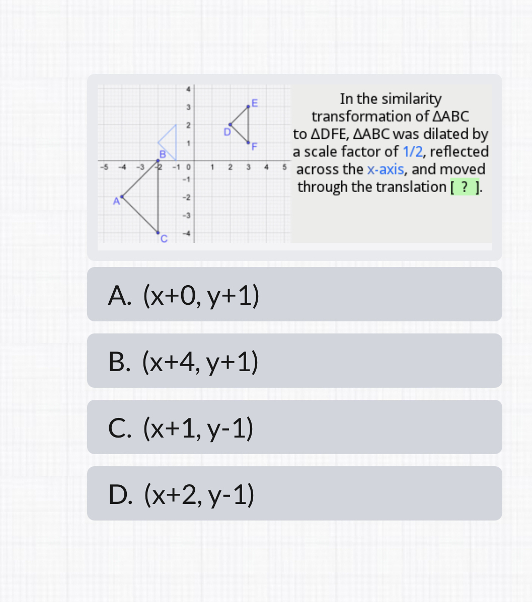 Solved In the similarity transformation of ????ABC ﻿to | Chegg.com