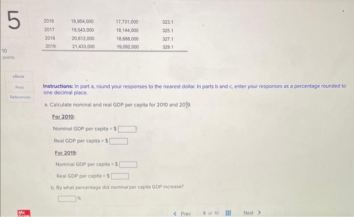 Solved Using the data in the table below related to nominal | Chegg.com
