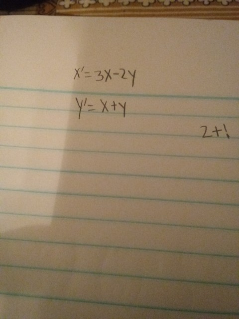 Solved X'= 3x-2y Y = Xty 2+! | Chegg.com