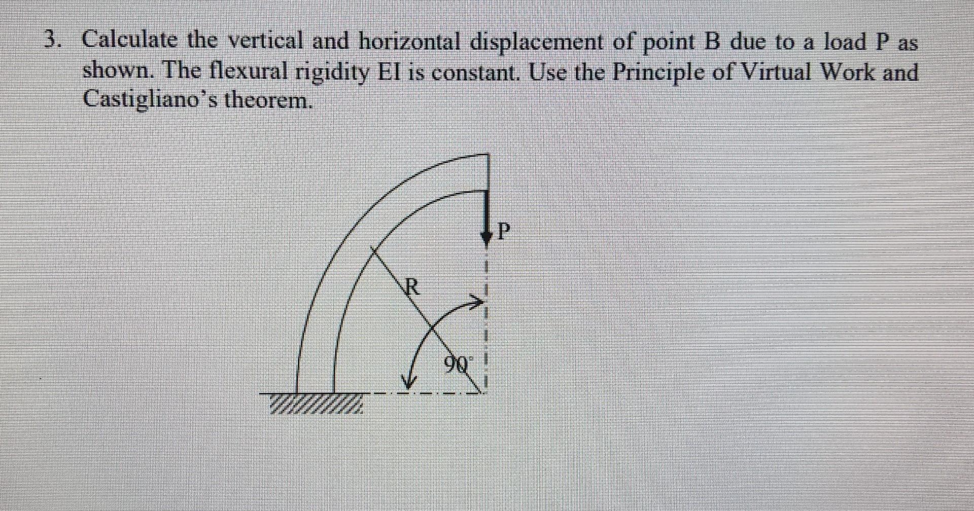 Solved 3. Calculate the vertical and horizontal displacement | Chegg.com