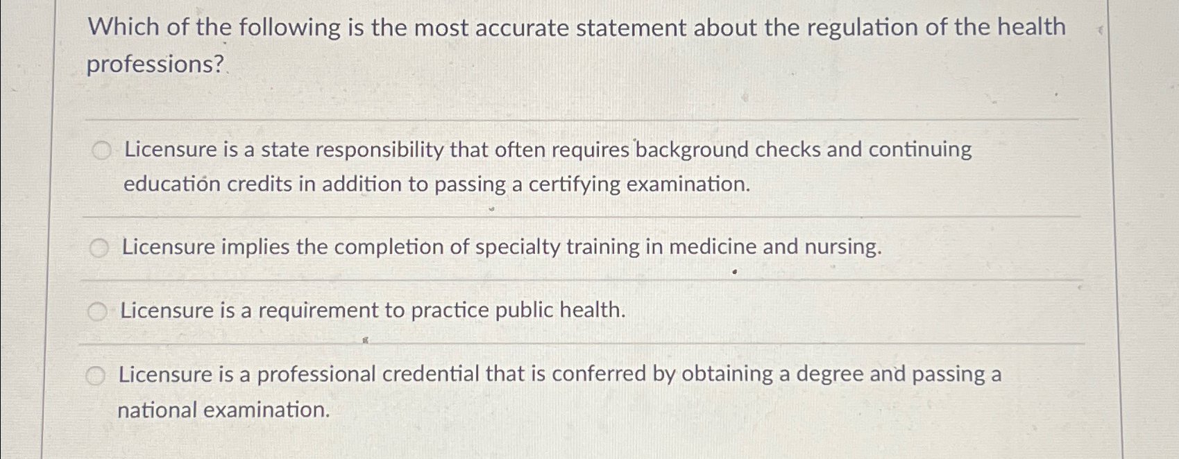 Solved Which of the following is the most accurate statement | Chegg.com