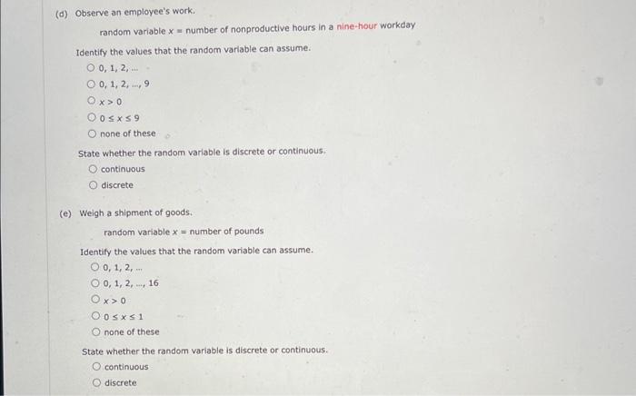 Solved Listed is a series of experiments and associated | Chegg.com