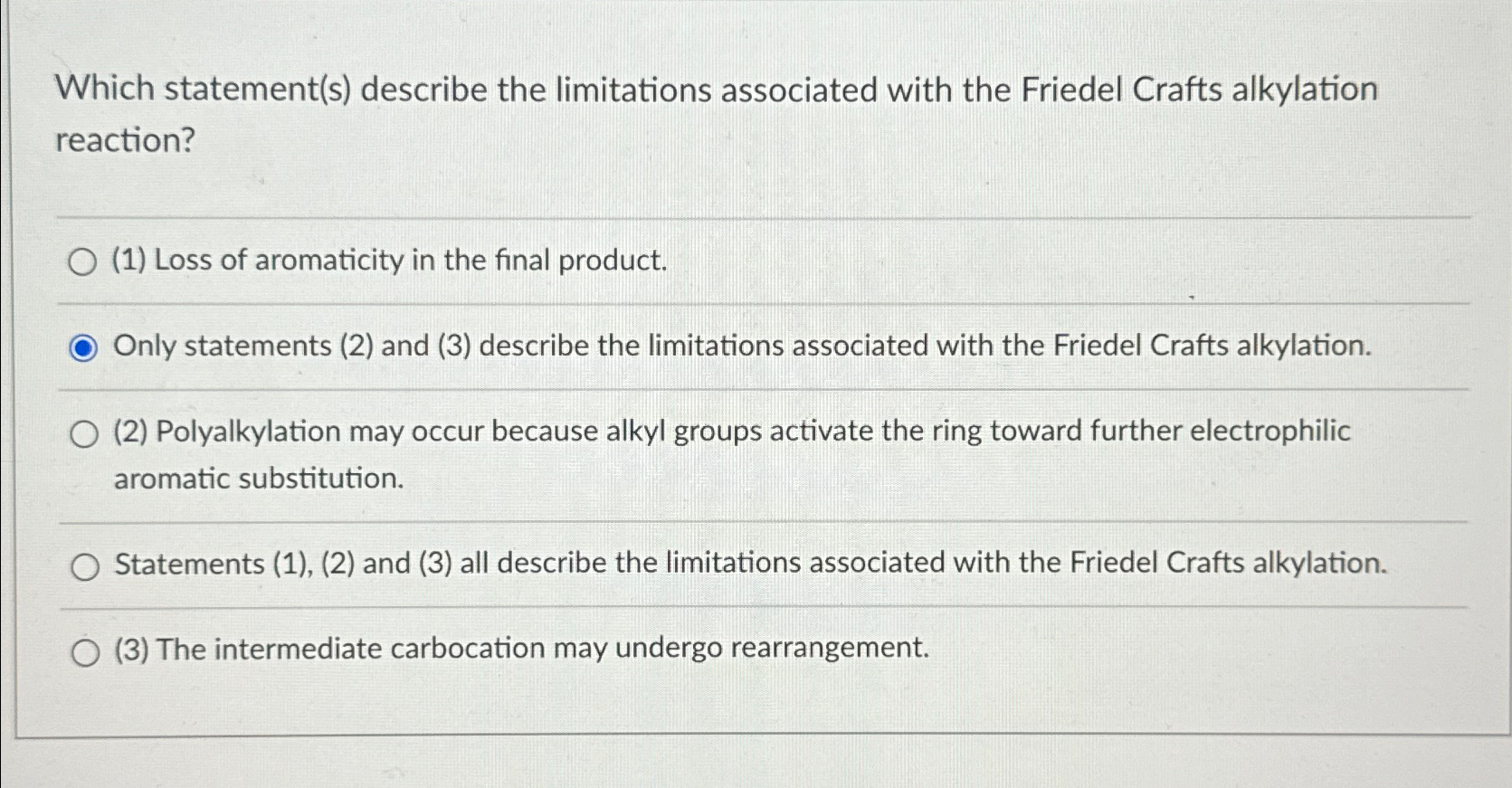 Solved Which statement(s) ﻿describe the limitations | Chegg.com