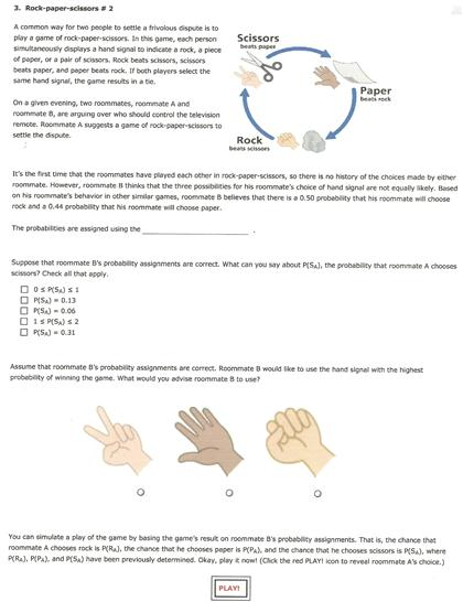 Solved Rock - paper - scissor #2 A common way for two | Chegg.com