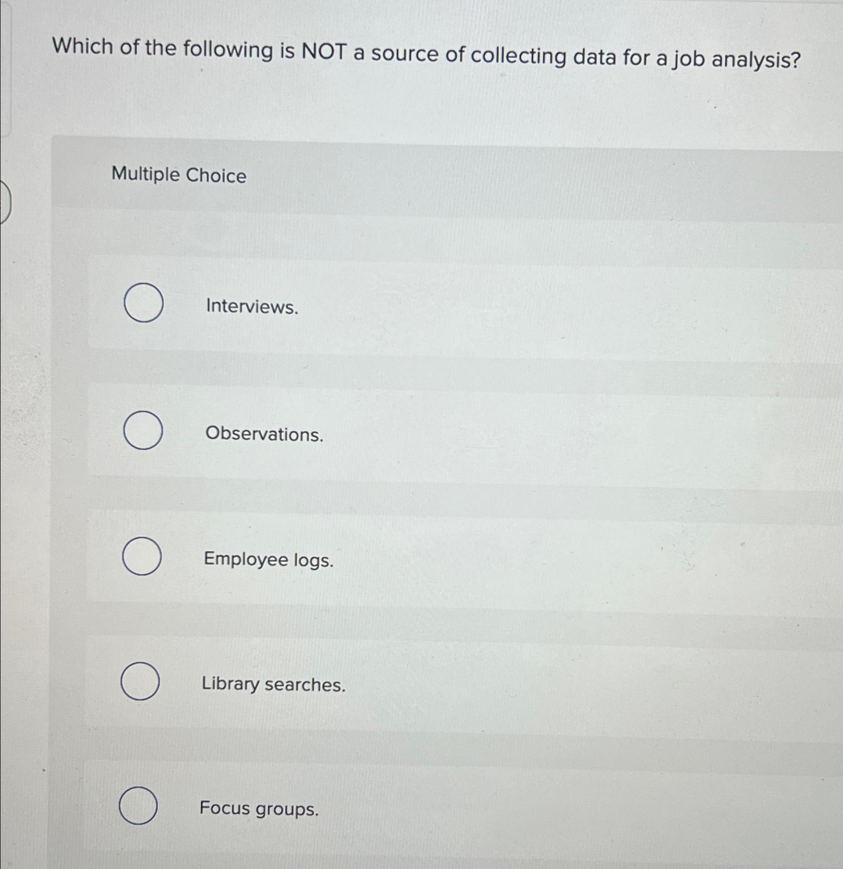 Solved Which of the following is NOT a source of collecting | Chegg.com
