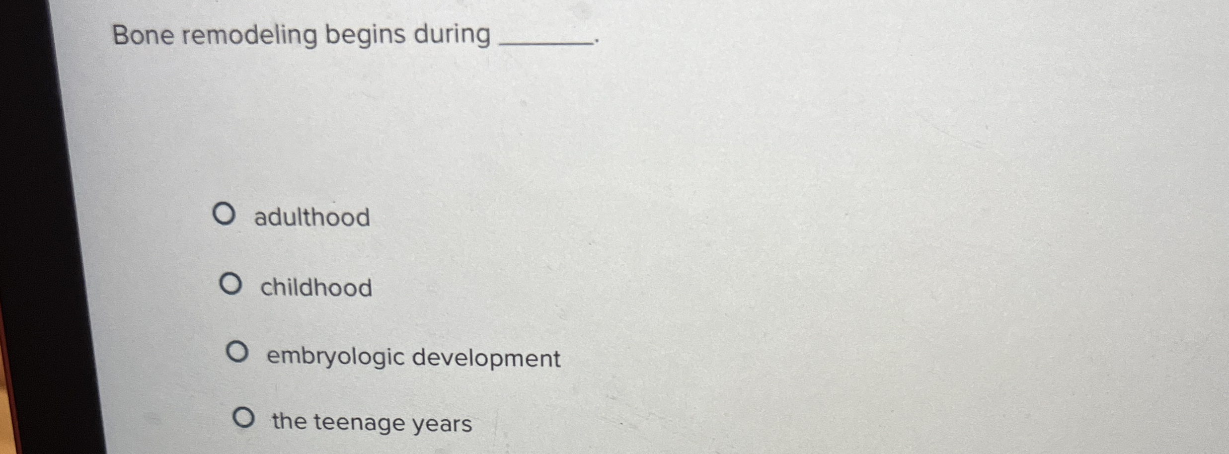 Solved Bone remodeling begins | Chegg.com