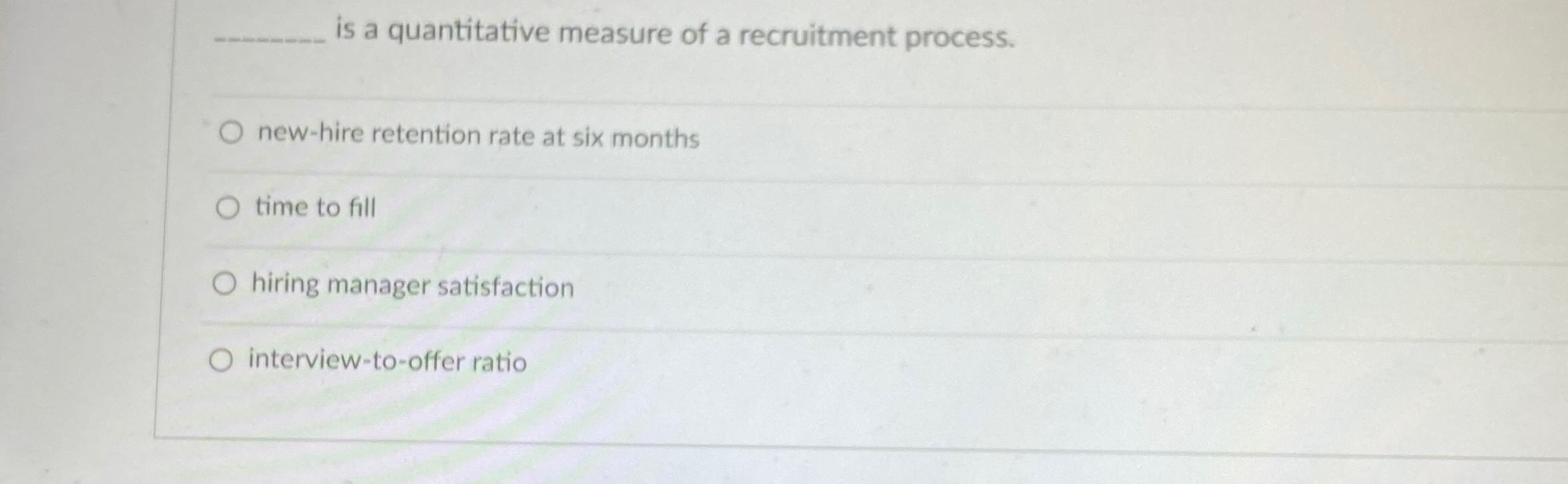 Solved q, ﻿is a quantitative measure of a recruitment | Chegg.com