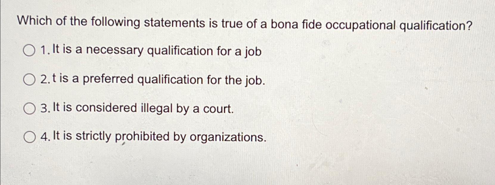Solved Which of the following statements is true of a bona | Chegg.com