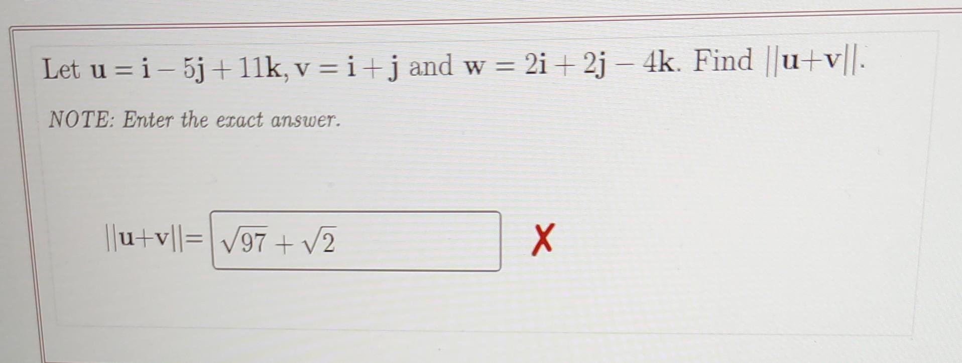 Solved Find the component forms of v+w and v−w in 2-space, | Chegg.com