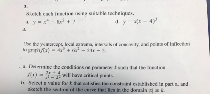 Solved Sketch each function using suitable techniques. a. y | Chegg.com