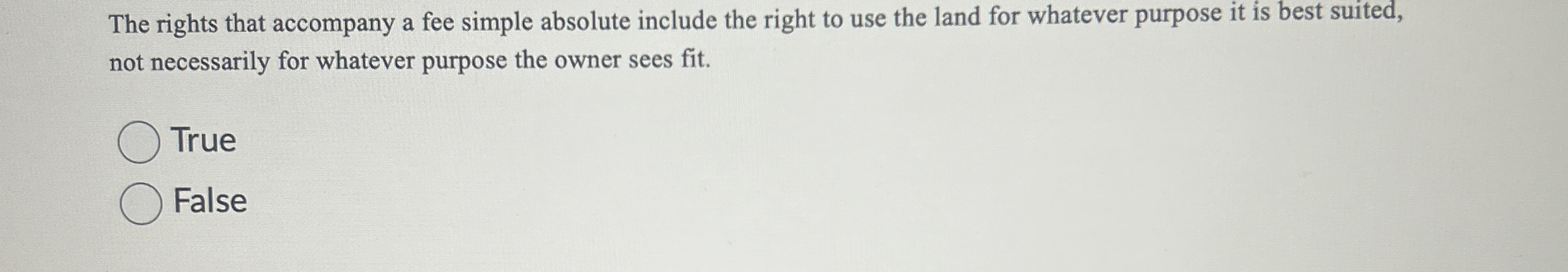 Solved The rights that accompany a fee simple absolute | Chegg.com