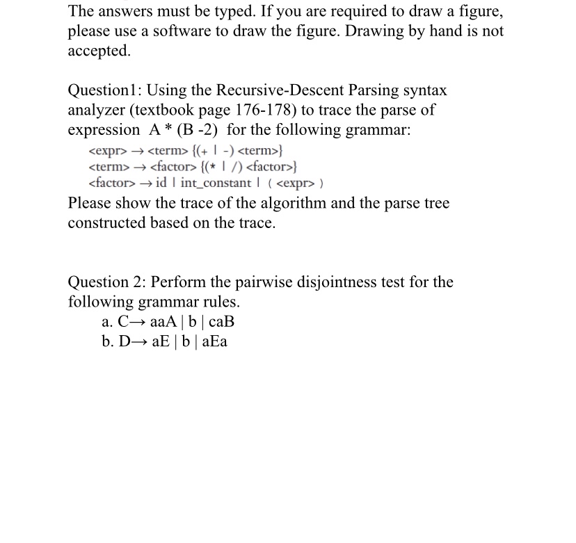 Solved The answers must be typed. If you are required to | Chegg.com