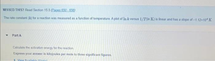 Consider the following reaction: | Chegg.com