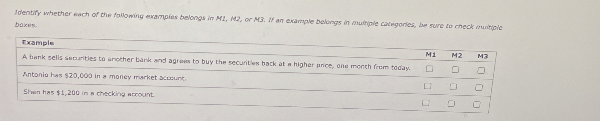 Solved Identify whether each of the following examples | Chegg.com