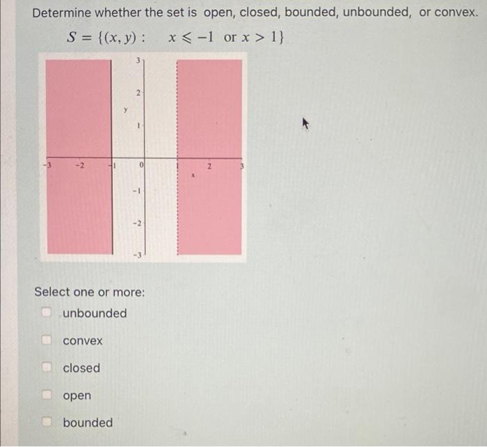 Solved Determine whether the set is open, closed, bounded, | Chegg.com