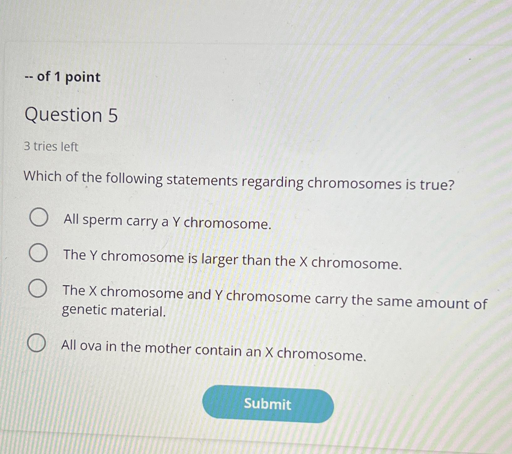 Solved -- ﻿of 1 ﻿pointQuestion 53 ﻿tries leftWhich of the | Chegg.com