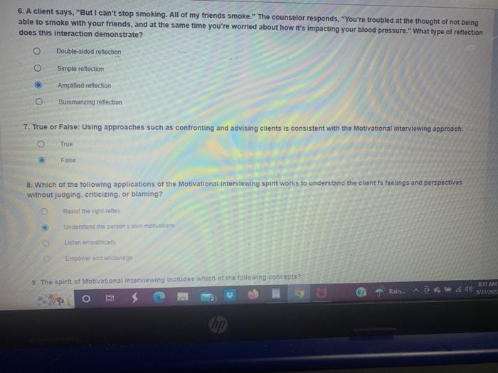Solved 1. A client states, "I'm concerned if I don't manage | Chegg.com