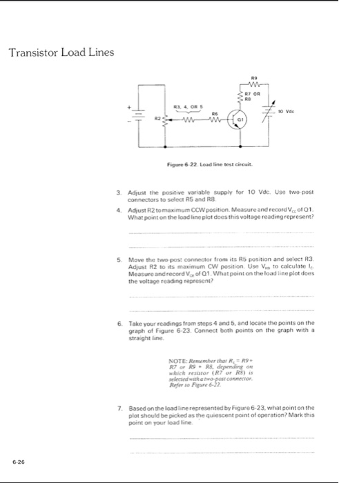 EXERCISE 6-4 Transistor Load Lines EXERCISE OBJECTIVE | Chegg.com