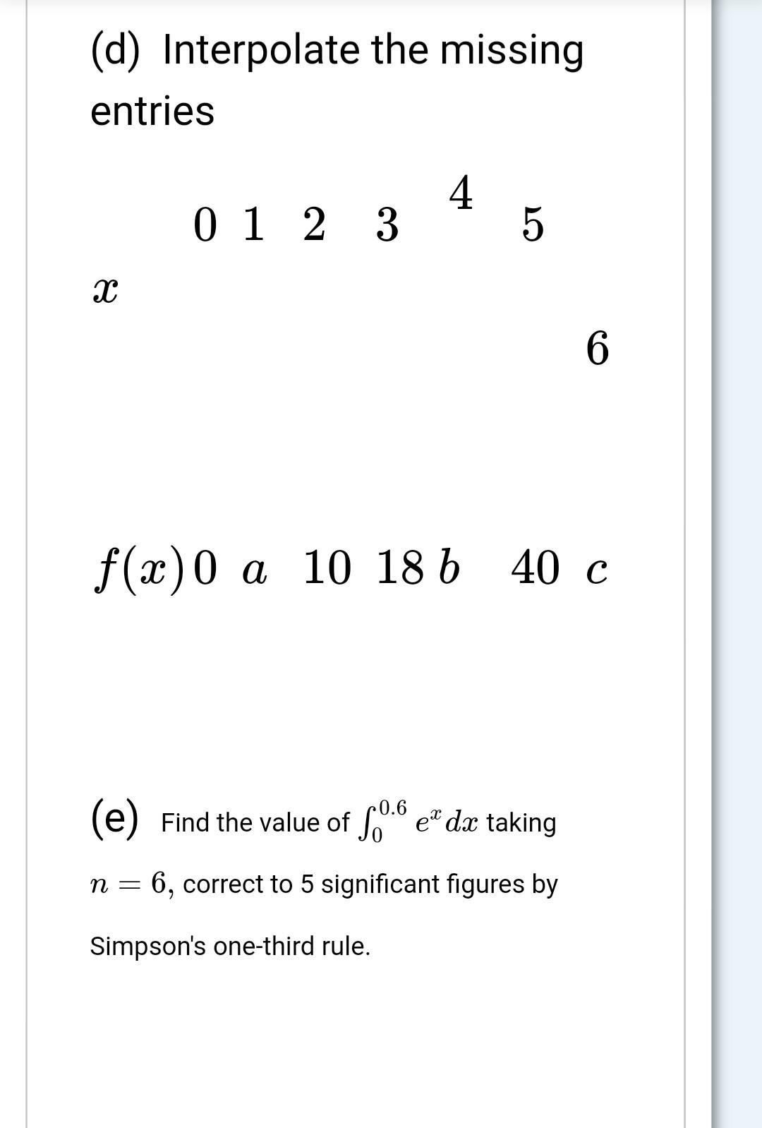 Solved (b) Use Lagrange Interpolation Formula to find a | Chegg.com