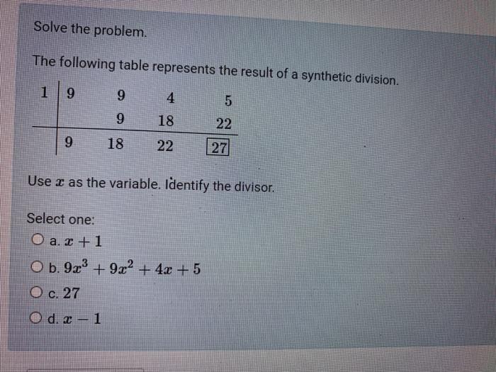 Solved Solve the problem. The following table represents the | Chegg.com Solved Solve the problem. The following table represents the | Chegg.com