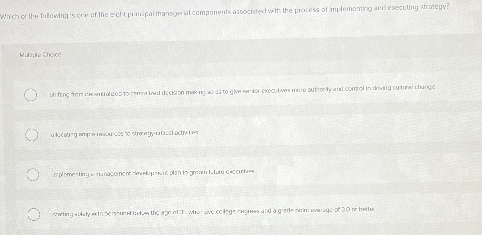 Solved Which of the following is one of the eight principal | Chegg.com