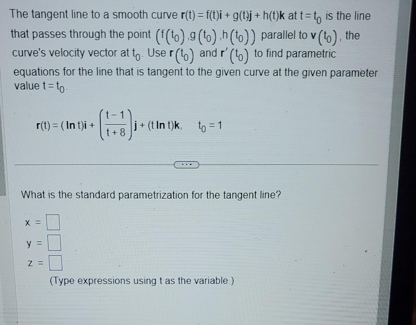 Solved The tangent line to a smooth curve | Chegg.com