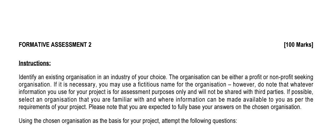 Solved Instructions: Identify an existing organisation in an | Chegg.com