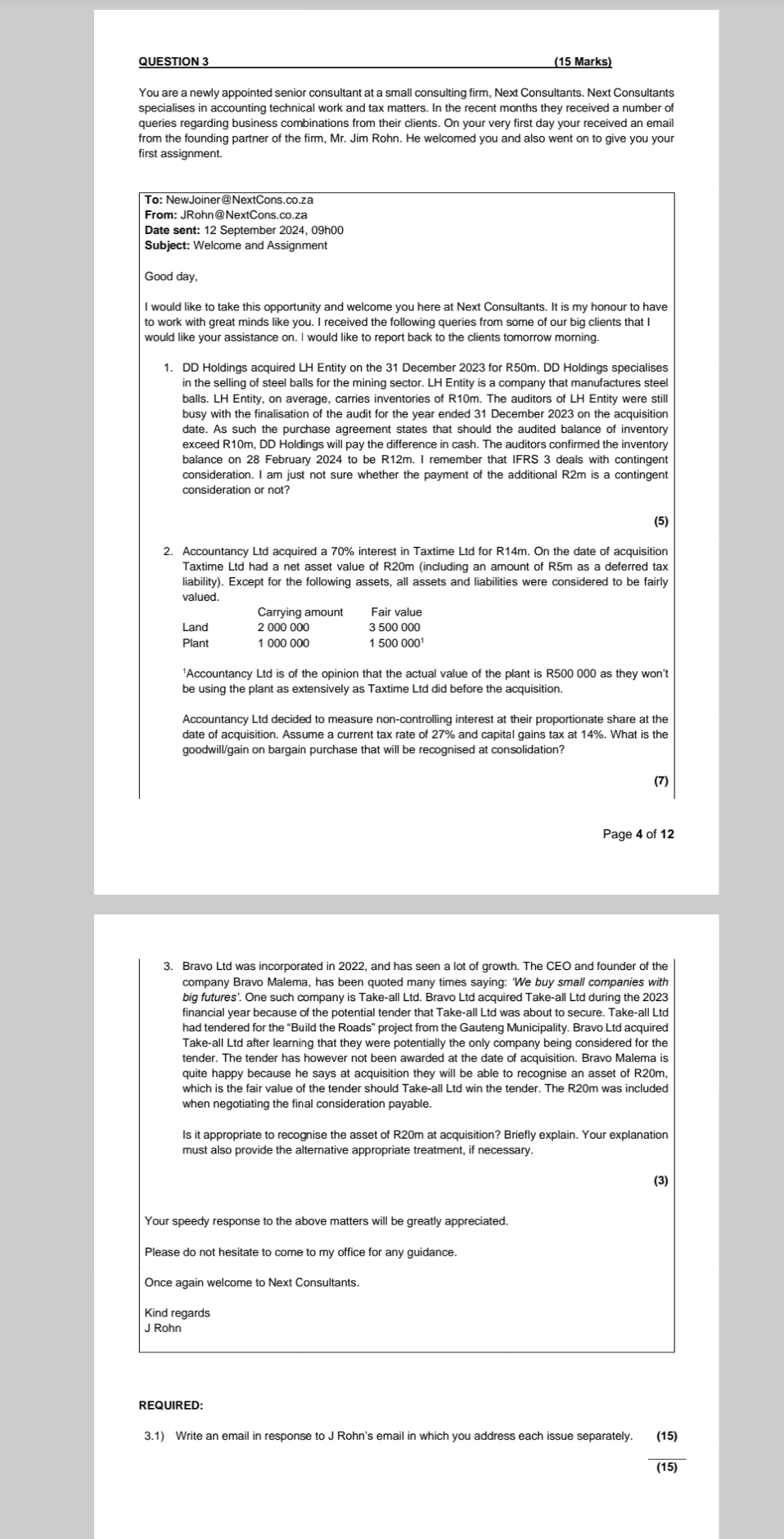 Solved QUESTION 3(15 ﻿Marks)You are a newly appointed senior | Chegg.com