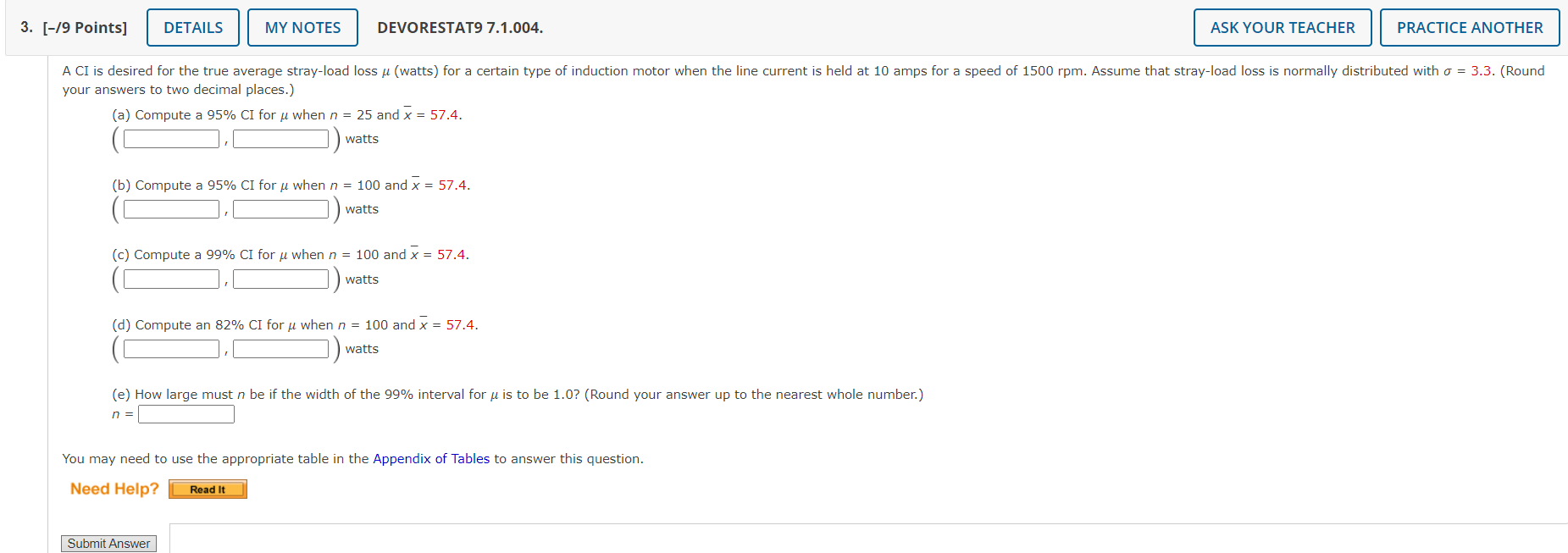 Solved your answers to two decimal places.)(a) ﻿Compute a | Chegg.com