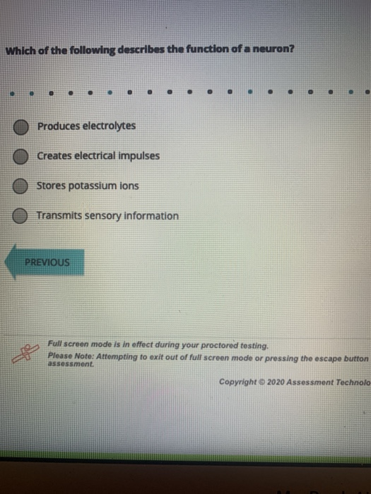 Solved Which of the following describes the function of a | Chegg.com